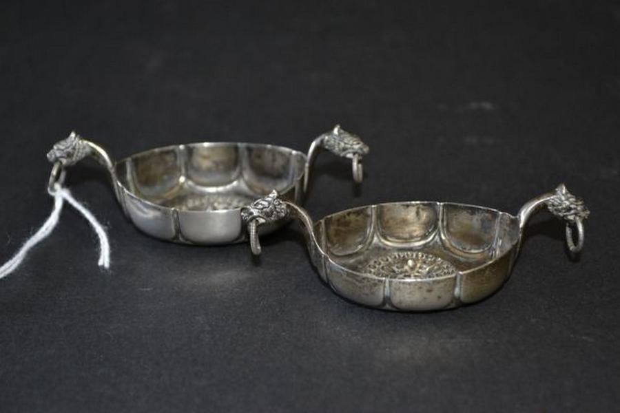 Silver Viking Ship Salts by Marius Hammer - Condiment & Cruet Sets - Silver