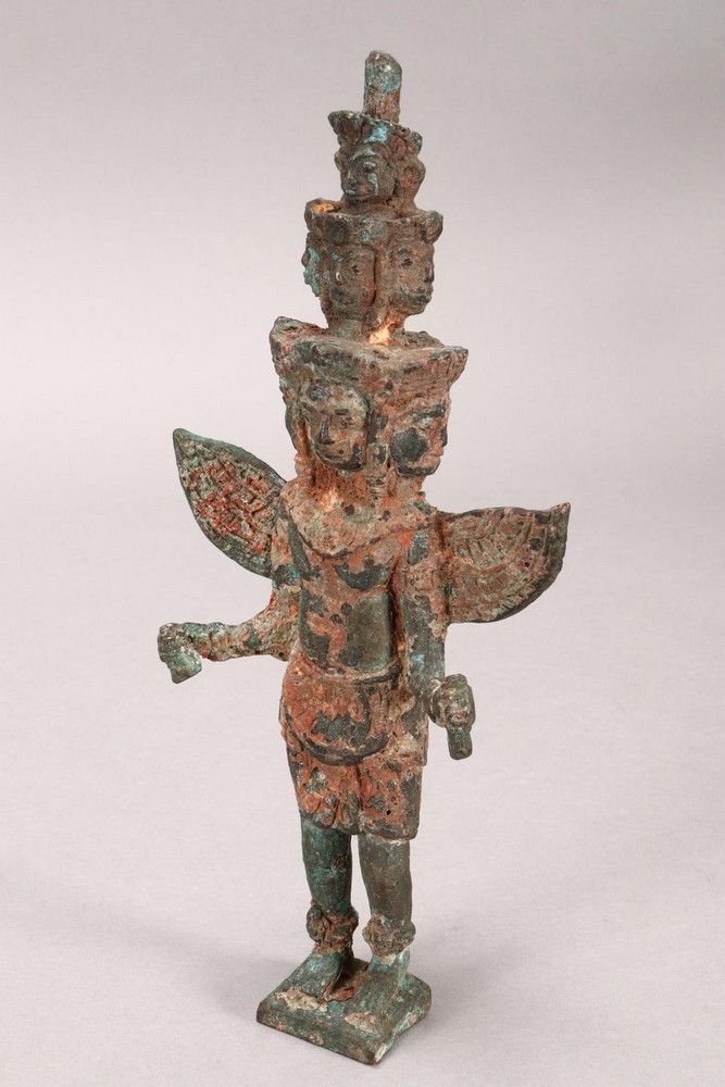 Cambodian Multi-Headed Deity with Wings and Clasped Hands - Zother ...