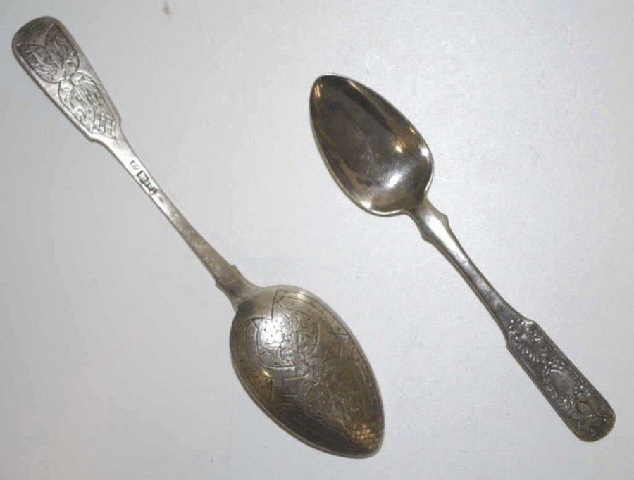 Russian Imperial Silver Spoons with Ornate Decoration - Flatware ...