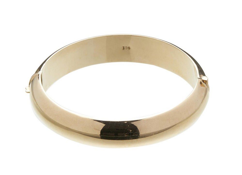 Hinged 9ct Gold Bangle - 20g Weight - Bracelets/Bangles - Jewellery
