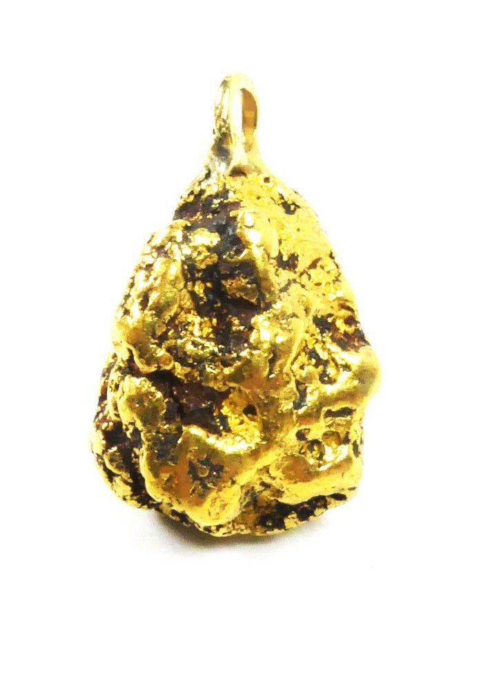 Large 30.7g Natural Gold Nugget: 25x19mm Dimensions - Gold / silver ...