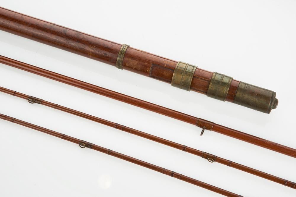 Antique English Salmon Fishing Rod with Brass Mounts, 19th Century ...