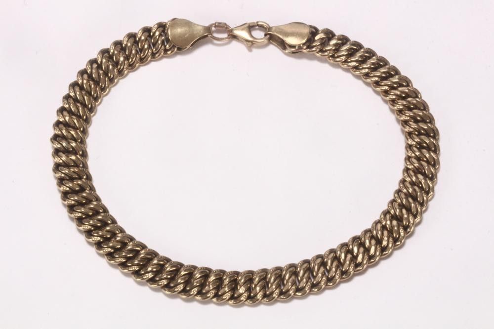 Italian 9ct Gold Bracelet Stamped Italy 375, Total Weight 6.6g ...