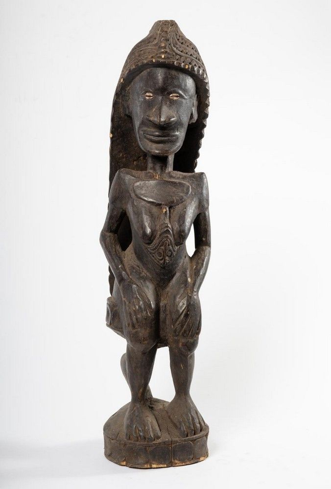 Seated Female Ancestral Totem from Lower Sepik, Papua Guinea - New ...