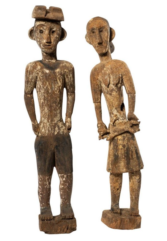 Ancestor Couple from Atauro Island, East Timor, Indonesia - Zother - Tribal