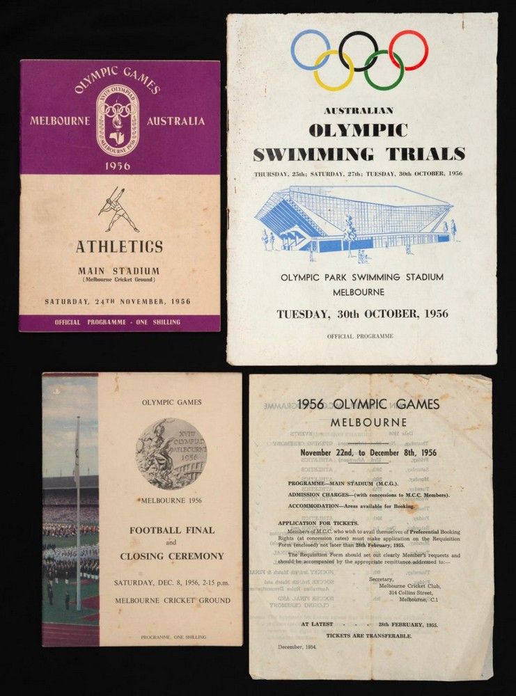 1956 Olympics Events Programmes and Closing Ceremony Schedule ...