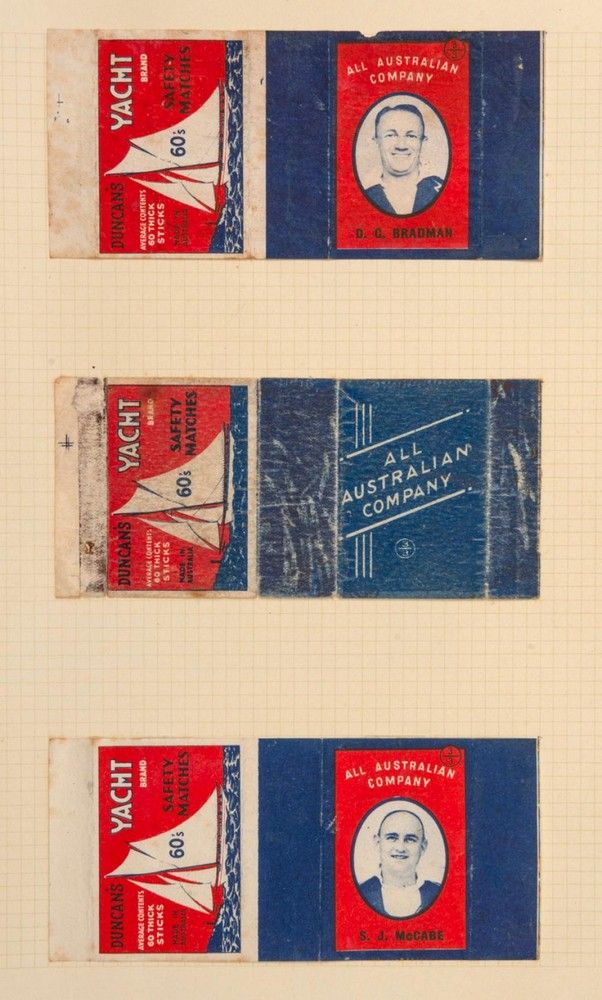 1938-48 Australian and English Test Cricketers Matchbox Wrappers ...