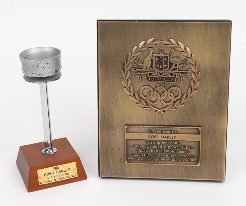 Olympic Torch Replica and Plaque from Ross Oakley Collection - Sporting ...