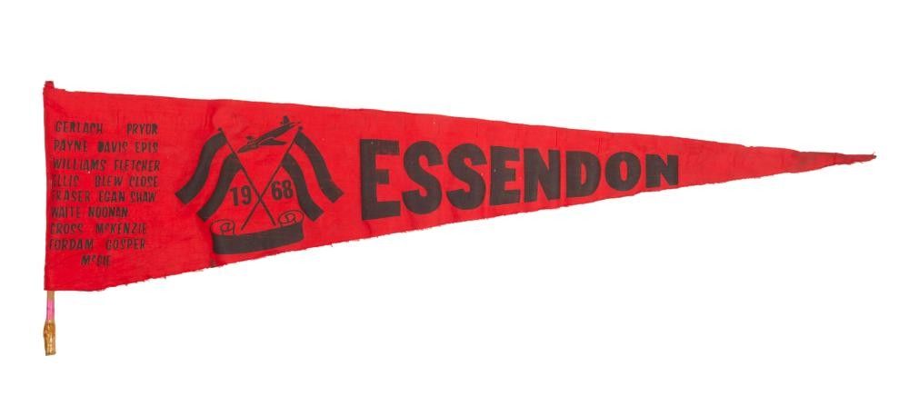 1968 Essendon Preliminary Final Banner with Team Member Names ...