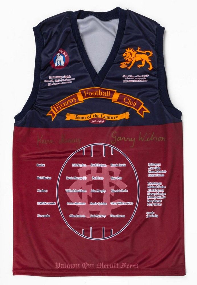 Fitzroy FC Team of the Century Signed Jersey with CofA - Sporting - AFL ...