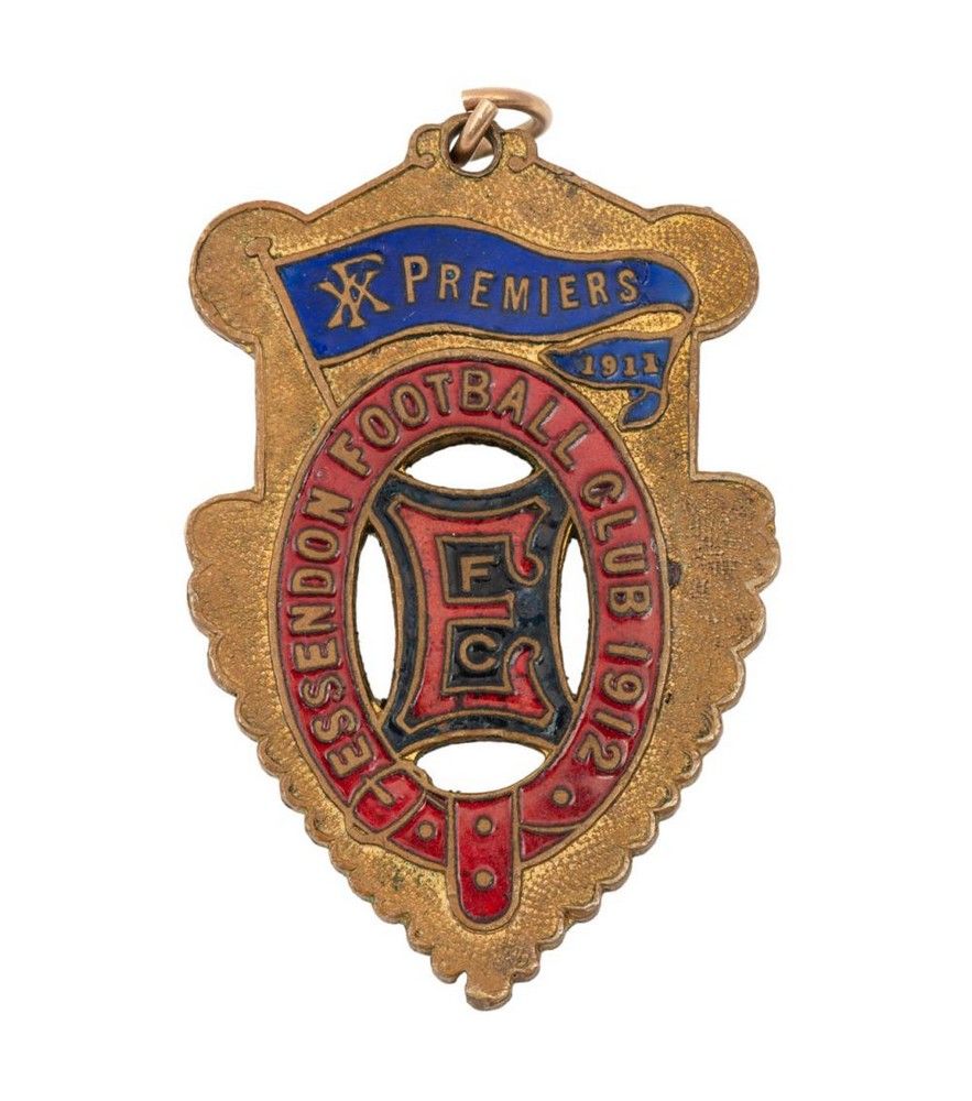 Essendon 1912 Member's Fob: VFA Premiers 1911 Enamelled Design ...