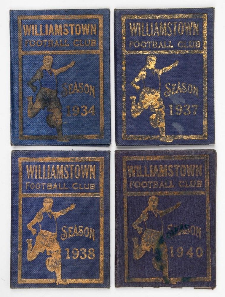 Williamstown Football Club Membership Cards 1934-1940 (Set of 4 ...