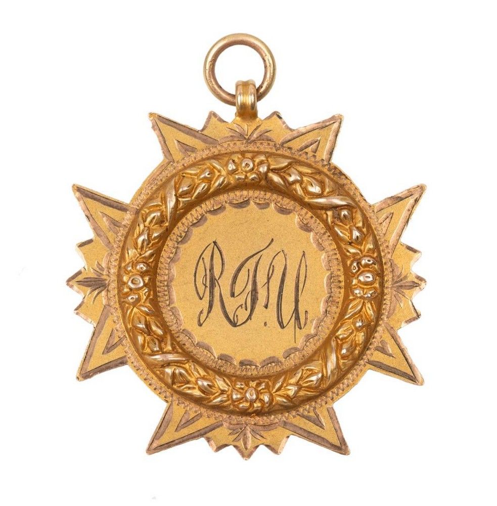 1925 Club Handicap Winner's Gold Medal with R.F.U. Initials - Sporting ...