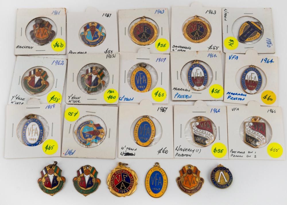 Victorian Football Association Membership Fobs and Lapel Badge ...
