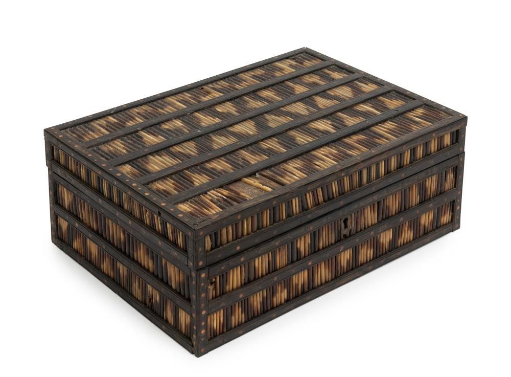 Porcupine Quill Medicine Box with Inlay - Zother - Oriental