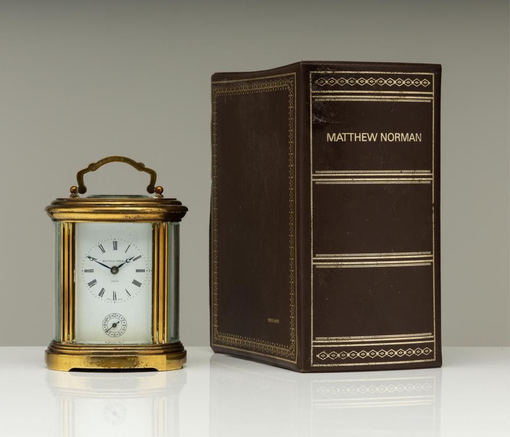 Matthew Norman brass carriage clock with original box, untested ...