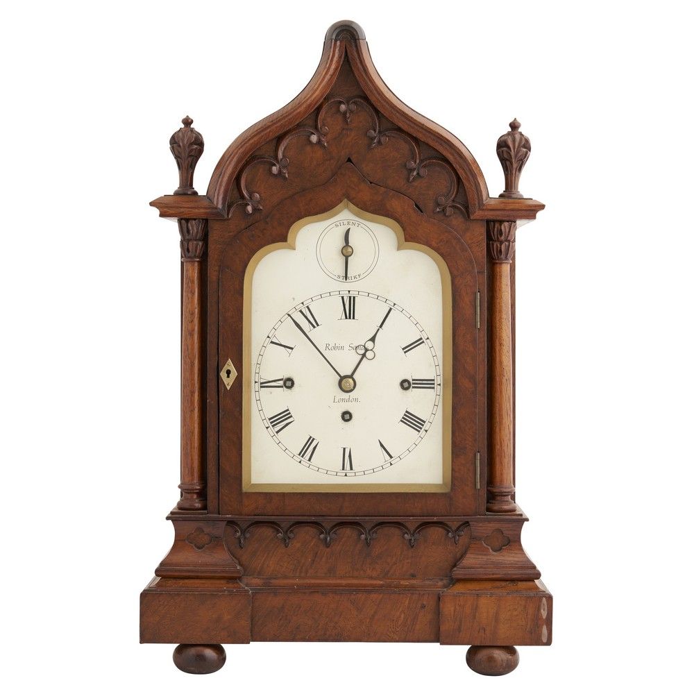 Victorian Oak Mantel Clock with Eight Bells, London, c.1840 - Clocks ...
