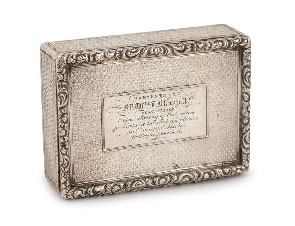 Georgian Sterling Silver Snuff Box with Engraved Dedication 1835 ...