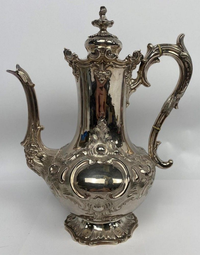 Victorian Sterling Silver Coffee Pot, Martin, Hall & Co, 1884 - Tea ...