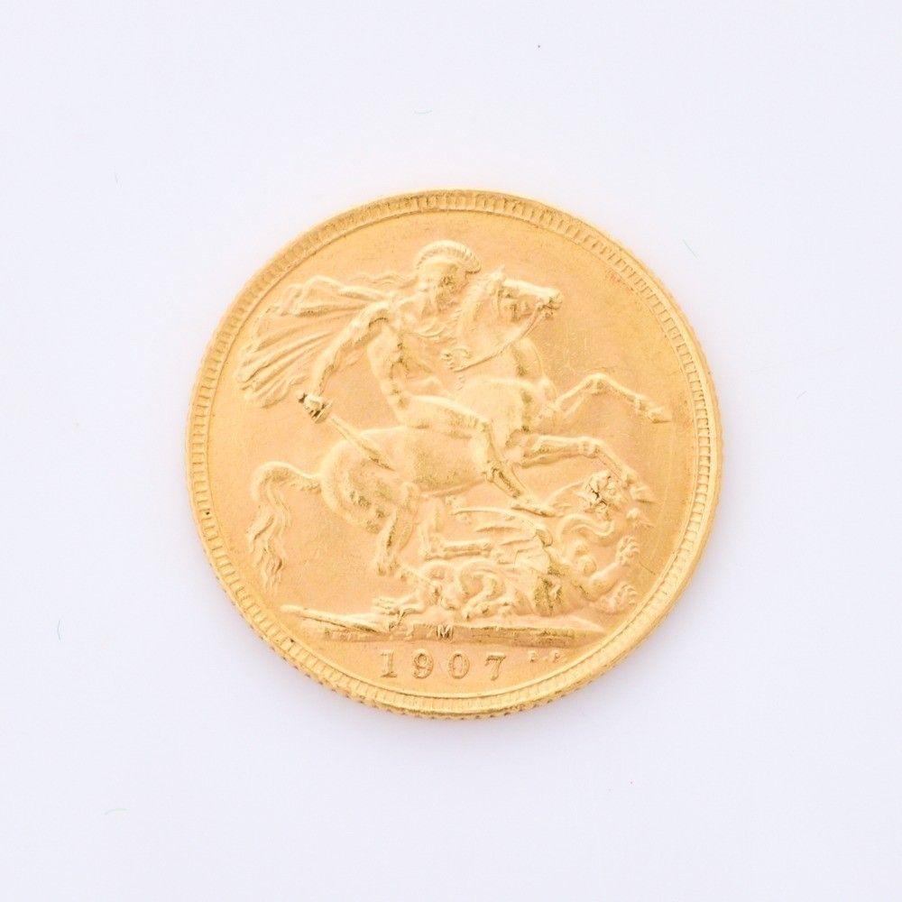 1907 Full Sovereign Coin, 22mm Diameter, 7.99g Weight - Coins ...