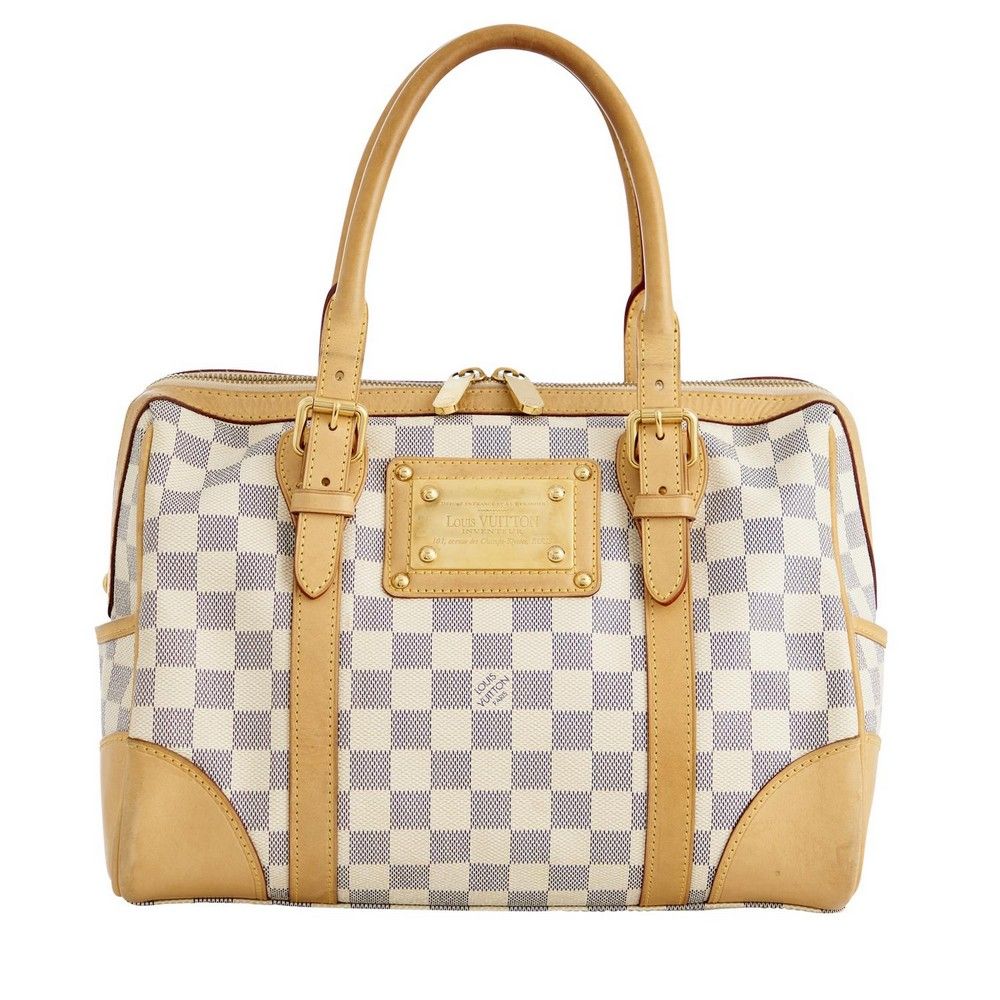 Louis Vuitton Berkeley Handbag in Damier Azur Coated Canvas - Handbags ...