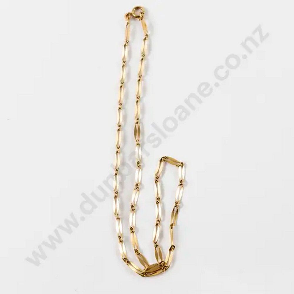 18ct Fancy Link Neck Chain, 44 cm Length, 6.5gms Weight - Necklace ...