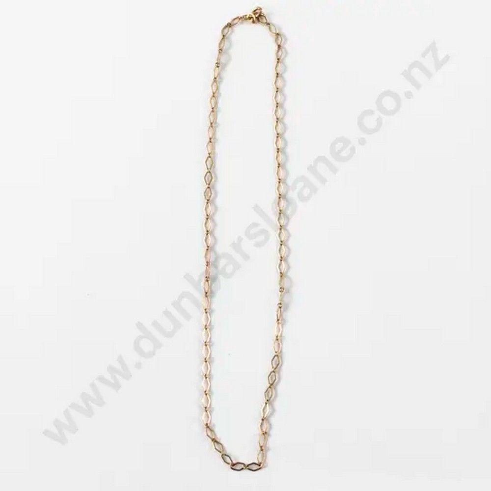 9ct Fancy Link Neck Chain, 44cm Length, 3gms Gold Jewelry - Necklace ...