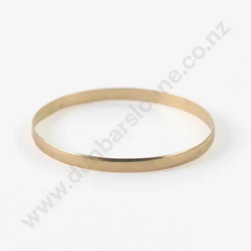 9ct Gold Plain Bangle, 6.4cm Diameter, Approx. 7gms Weight - Bracelets ...