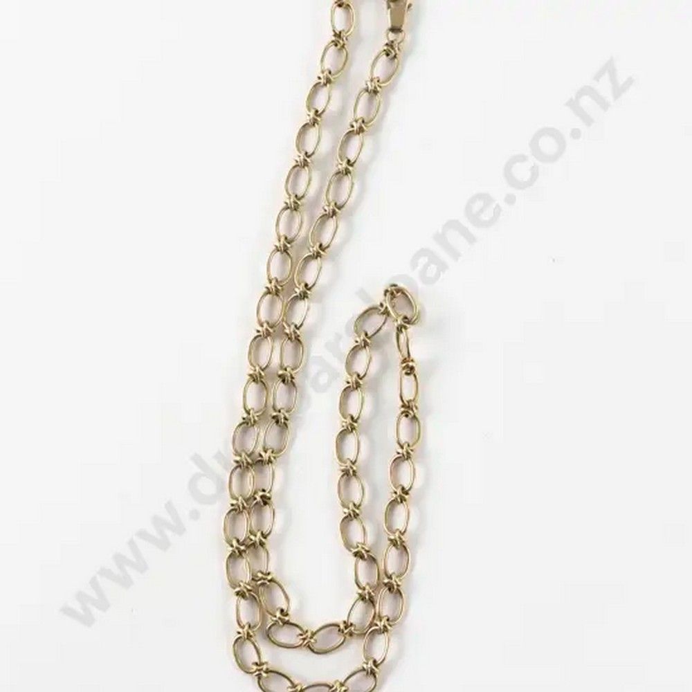 9ct Modern Fancy Curb Link Neck Chain, 60cm, 26g - Necklace/Chain ...