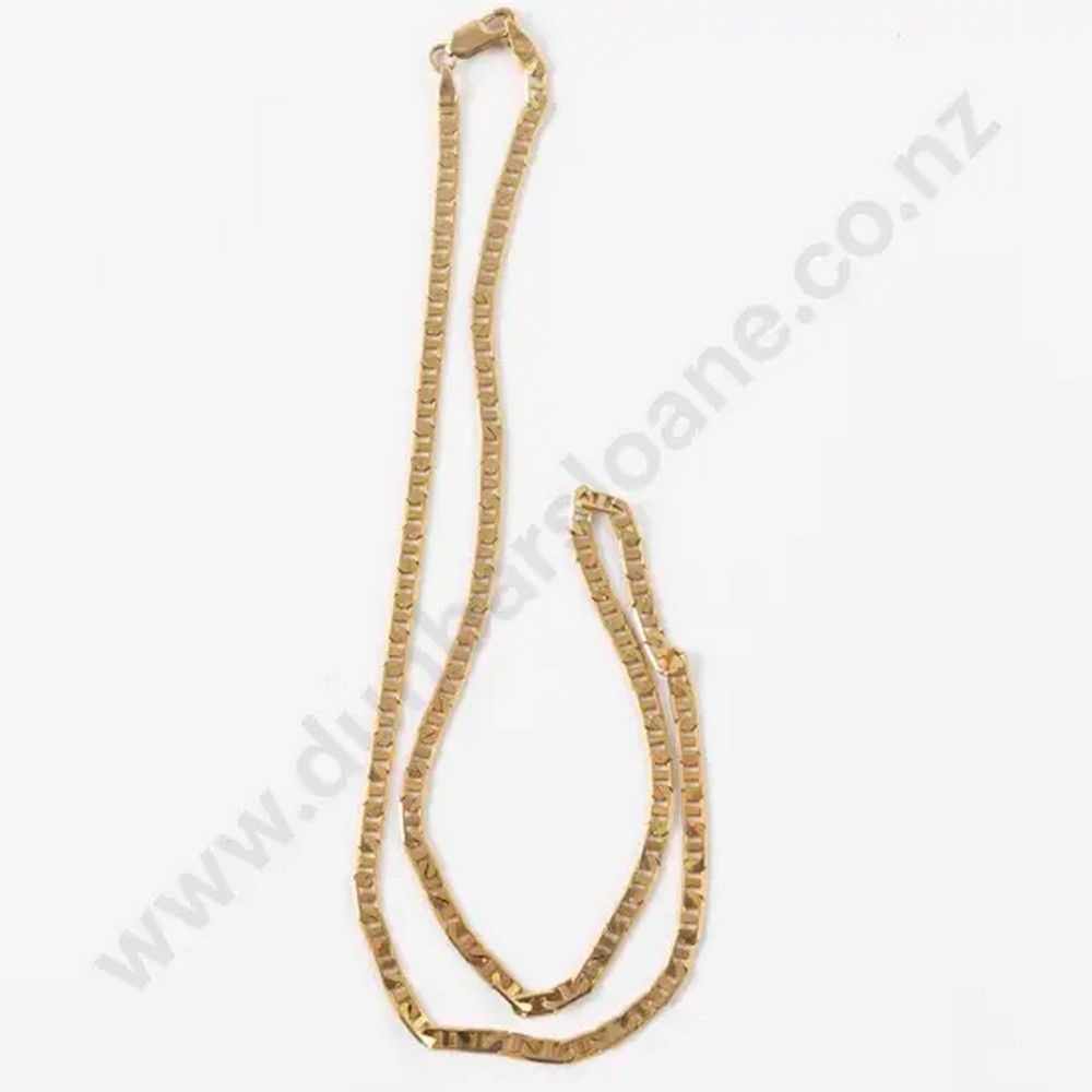 9ct Fancy Link 50cm Neck Chain, Approx. 10gms - Elegant Design ...