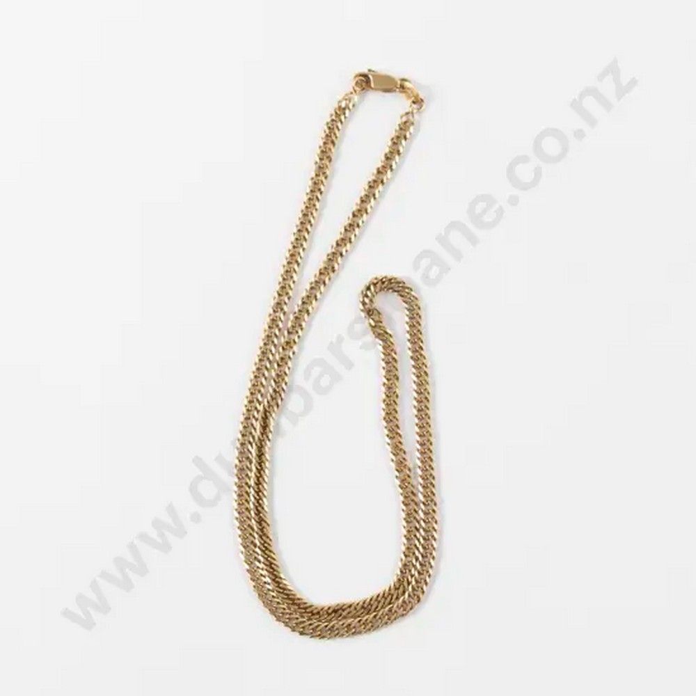 18ct Fancy Curb Link Neck Chain, 50cm Length, 16gms - Necklace/Chain ...