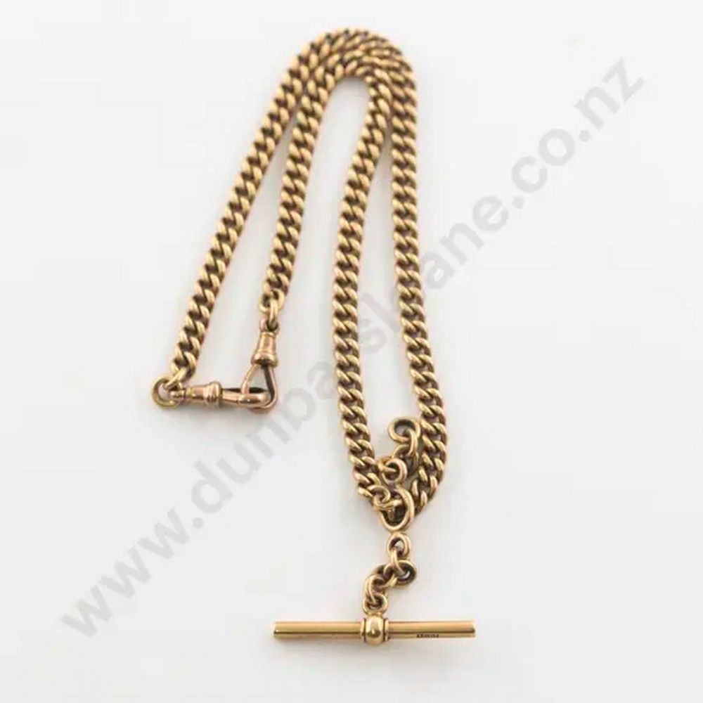 9ct and 15ct Uniform Curb Link Albert Chain Set - Necklace/Chain ...