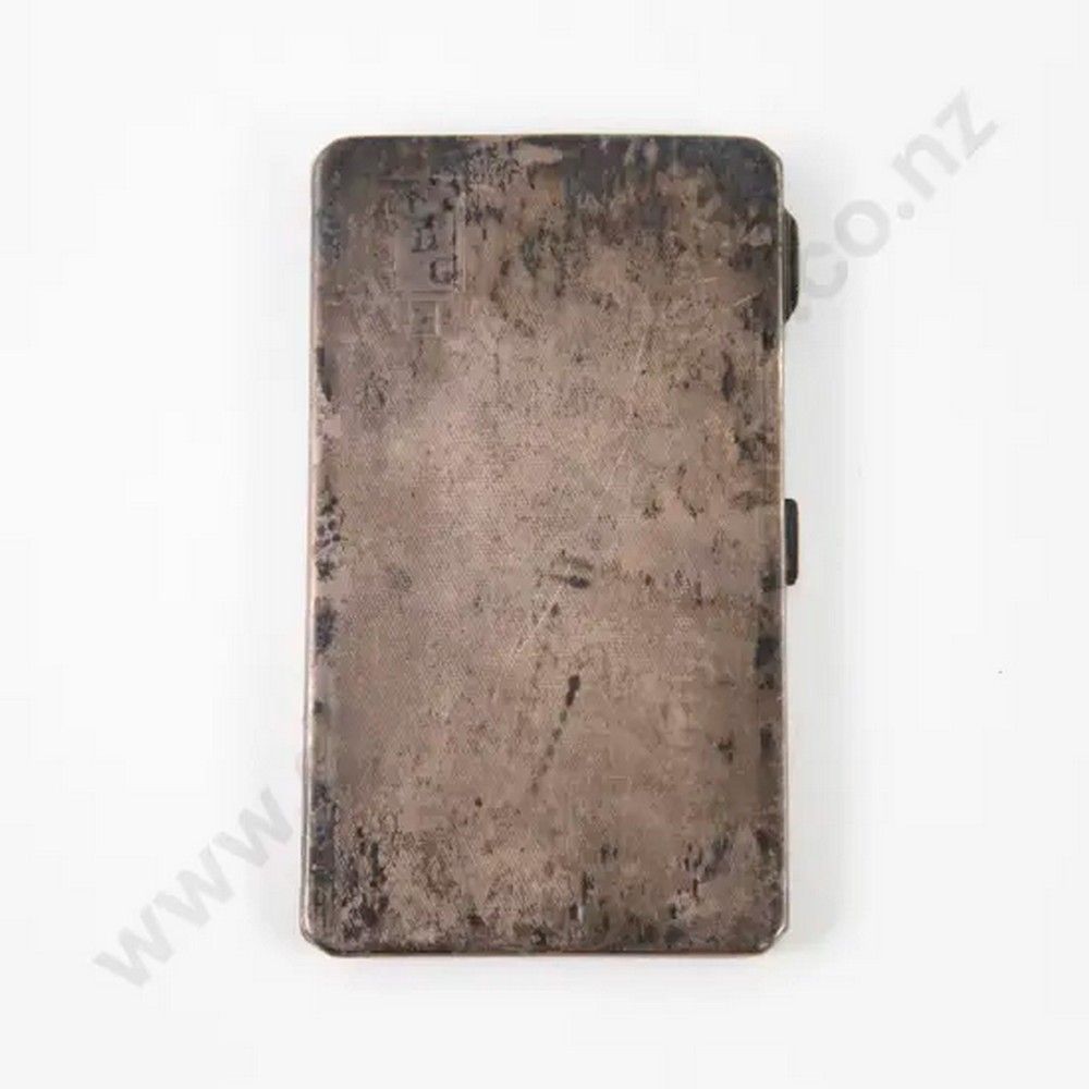 George VI Sterling Silver Cigarette Case, Birmingham 1936, Engraved ...