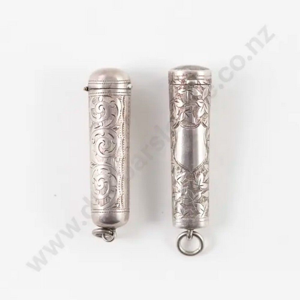 Victorian & Edwardian Sterling Silver Engraved Cheroot Cases ...