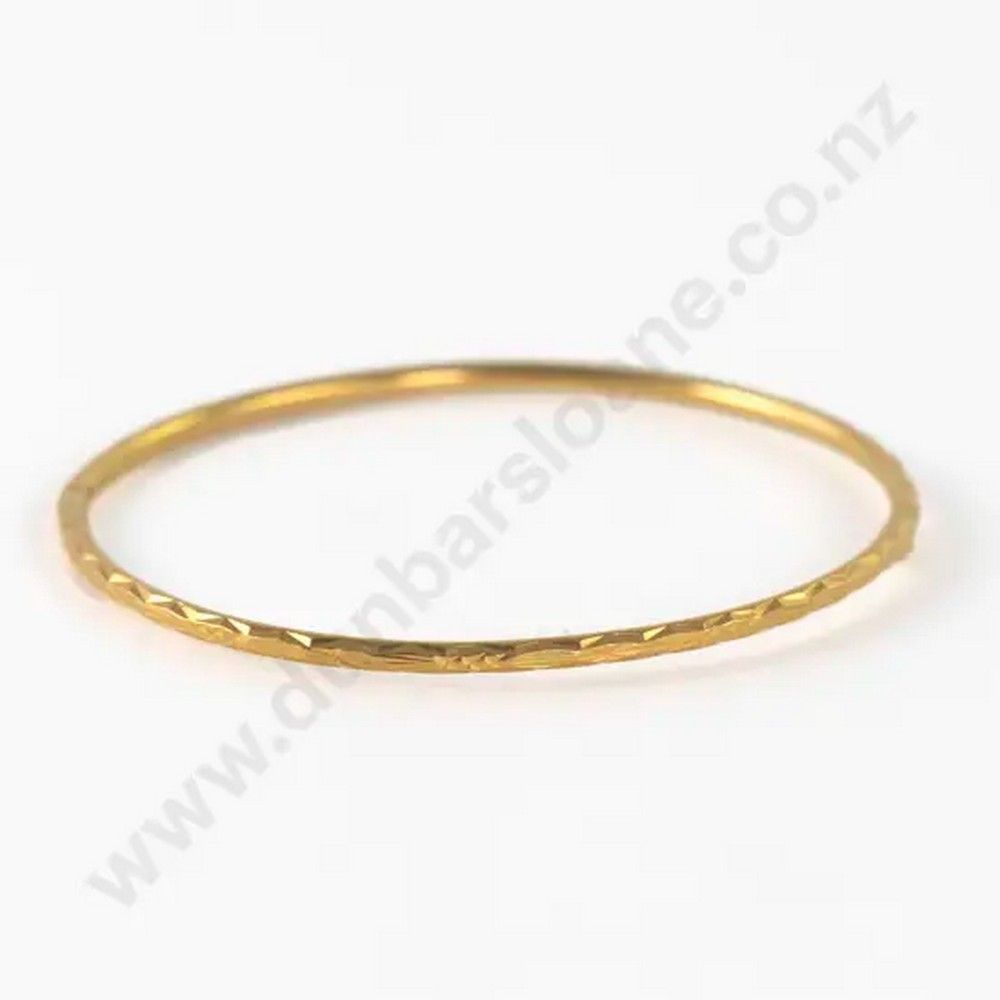 14ct Fancy Hinged Snap Bangle, 7 cm Diameter, 6.5gms - Bracelets ...