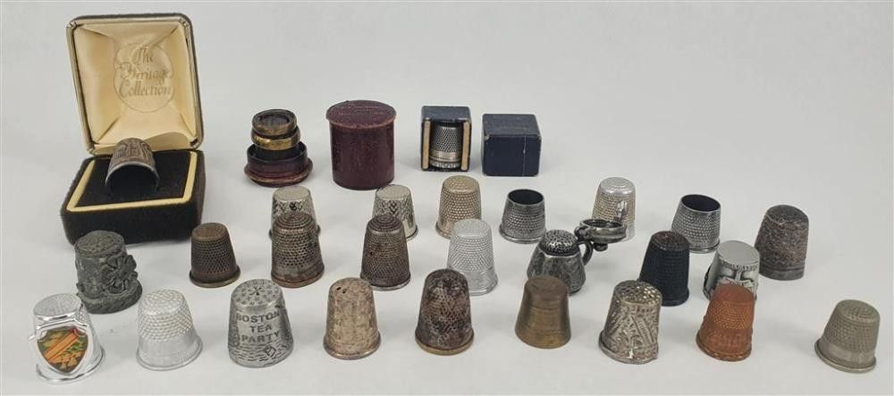 Assorted Thimbles Collection: Pewter, Metal, Cloisonne and More ...
