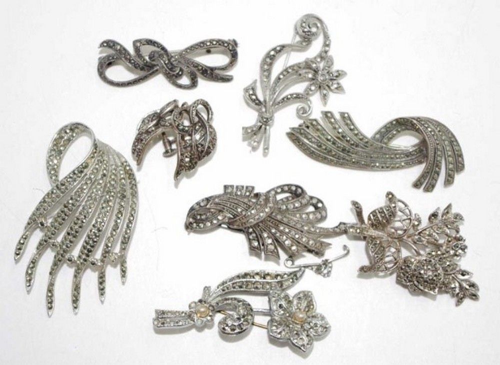 Group of various vintage marquesite jewellery comprising 7… - Zunknown ...