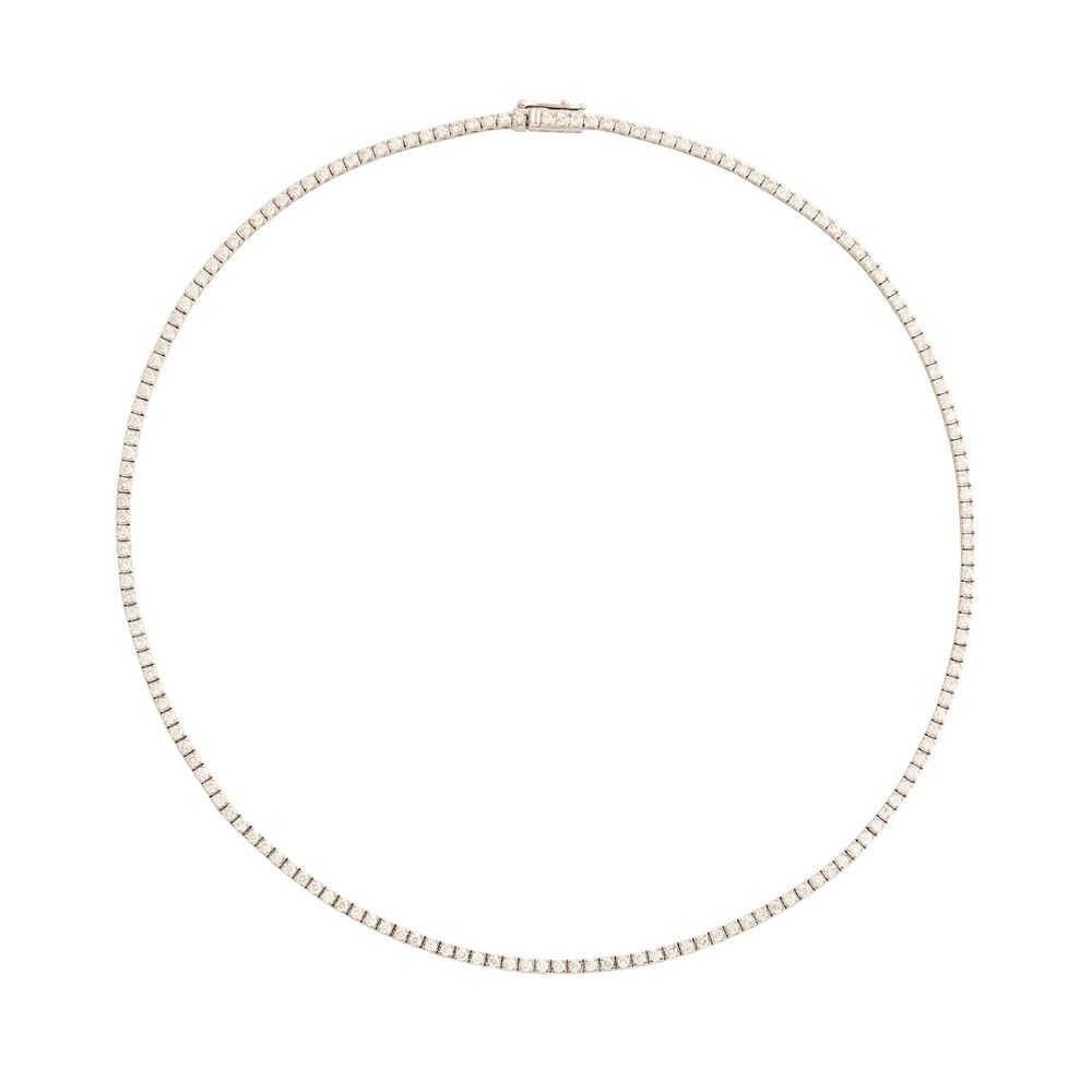 165 Diamond Line Necklace in 14ct White Gold, 4.90ct - Necklace/Chain ...