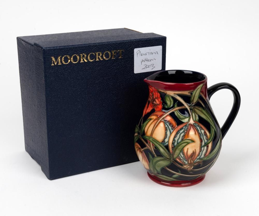 Moorcroft "Pleuriana" Jug by Rachel Bishop, Original Box, 2003 ...