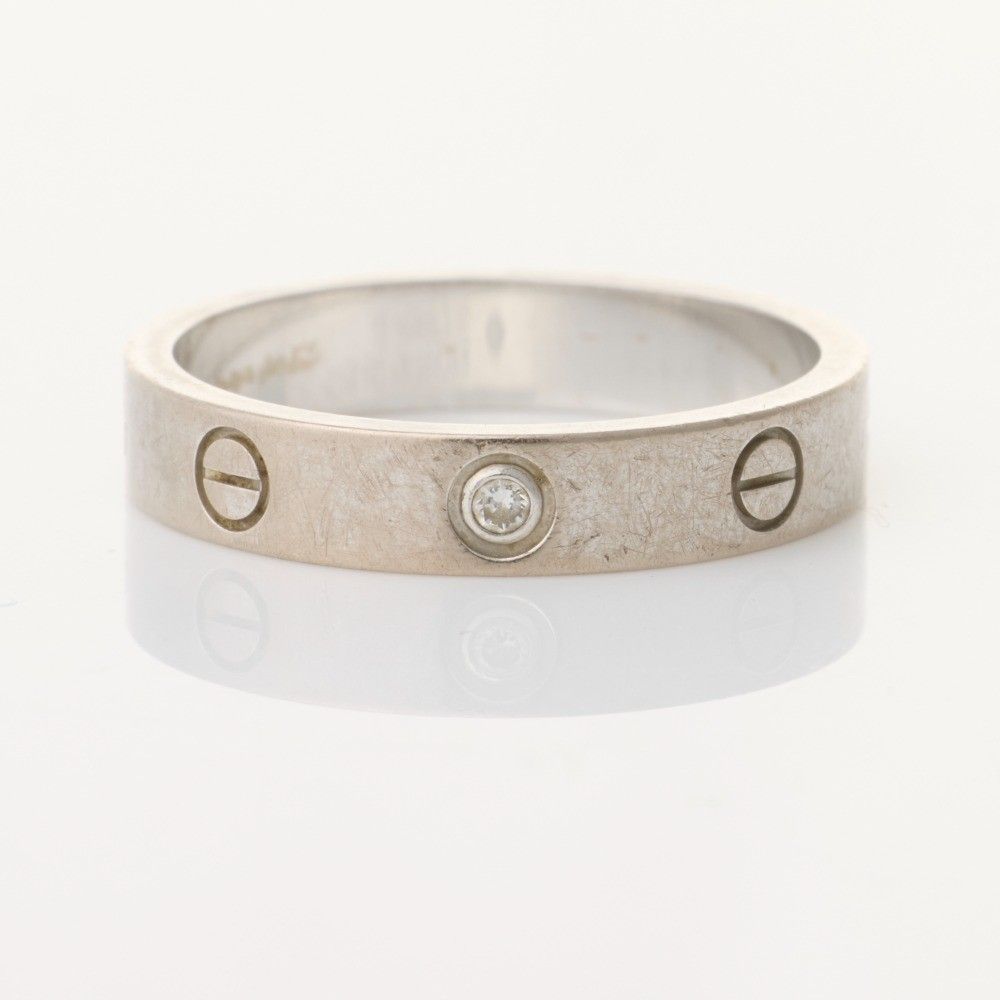 Cartier Love Ring in 18ct White Gold, Size 57 - Rings - Jewellery