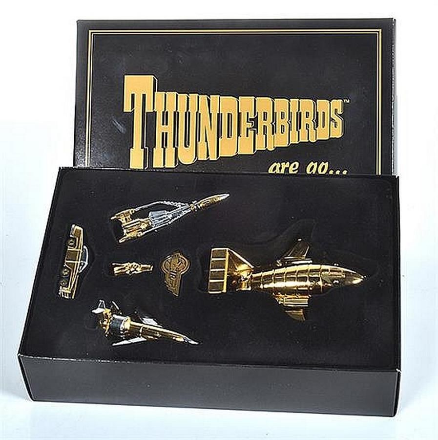 Thunderbirds Limited Edition Collectors Set With Gold Plated Vehicles