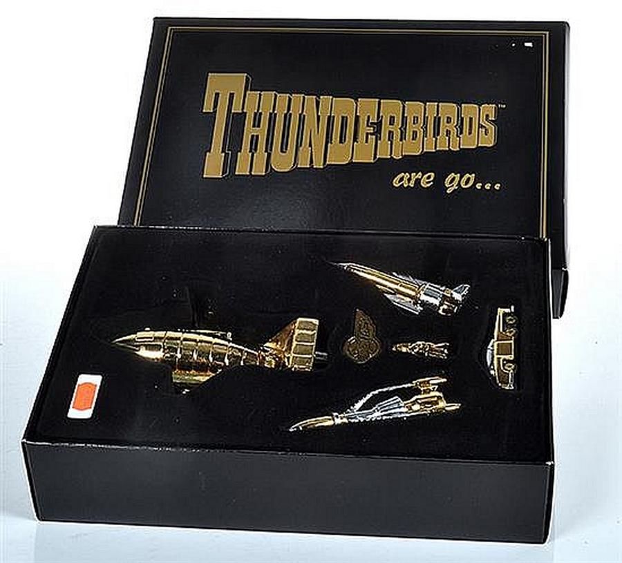 Thunderbirds Limited Edition Collectors Set With Gold Plated Vehicles