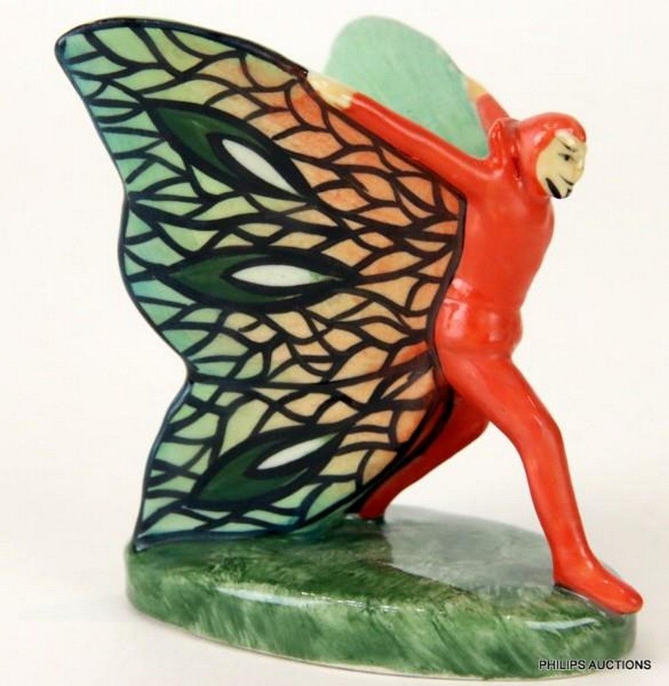 Carlton Ware 'Mephisto' Figurine, 20th Century, Red, Butterfly Wings ...