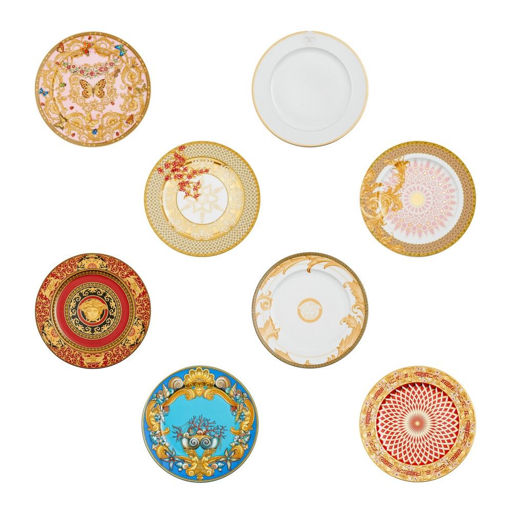 Versace X Rosenthal Porcelain Plate Collection with Gold Details ...