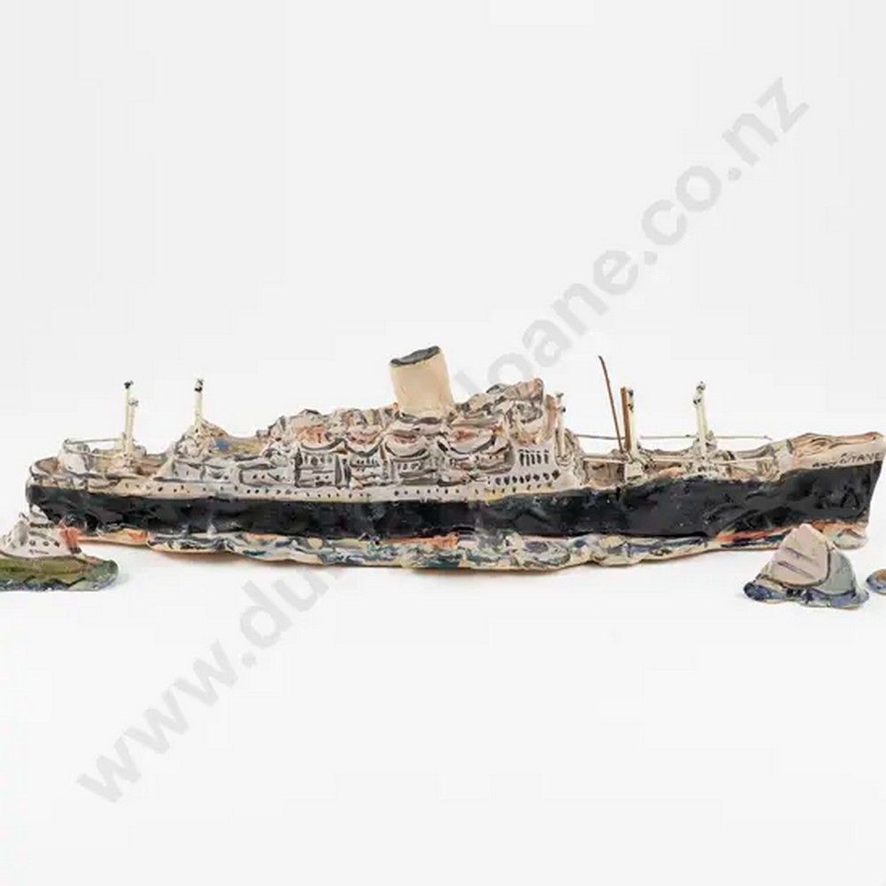 Hand-painted model of Mv Rangitane by Robert Rapson, 2001 - New Zealand ...
