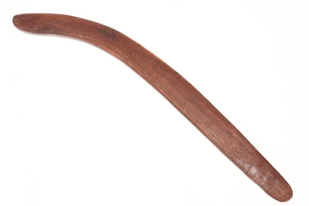 Fluted 'Killer' Boomerang from Central Australian Arunta Tribe ...