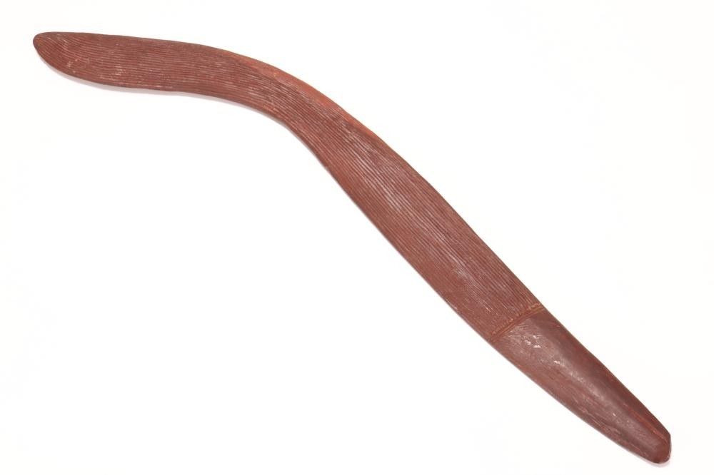 Central Desert Aboriginal Carved Boomerang with Unique Decorative ...