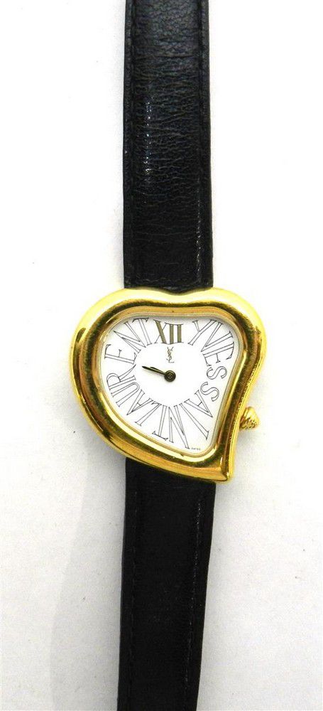 YSL Heart Watch with Gold and Leather - Watches - Wrist - Horology ...