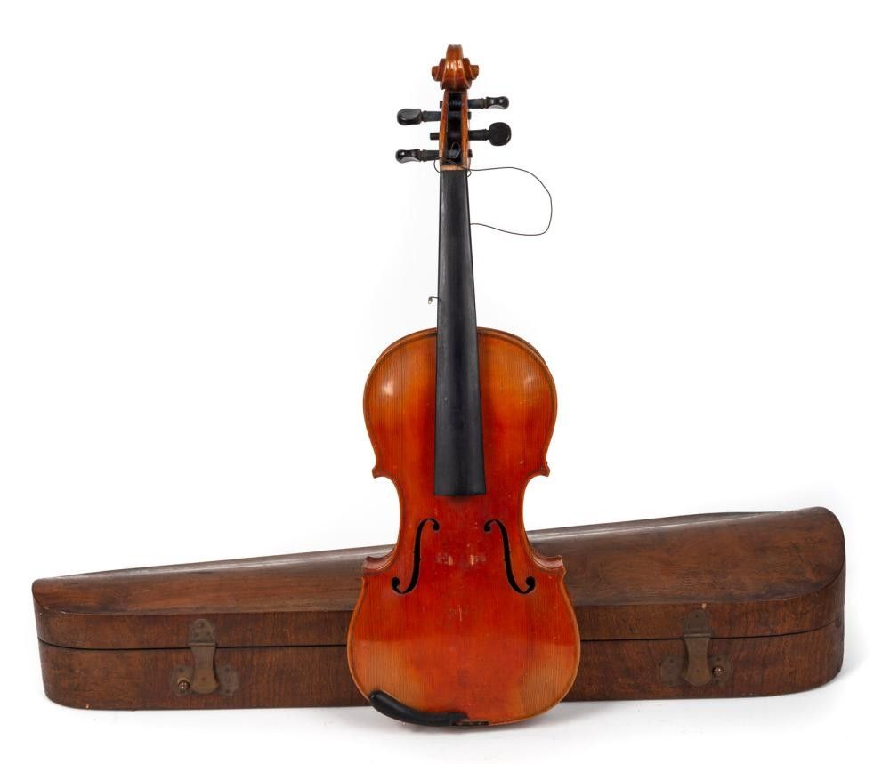 Stainer vintage violin with coffin case and two bows - Musical ...