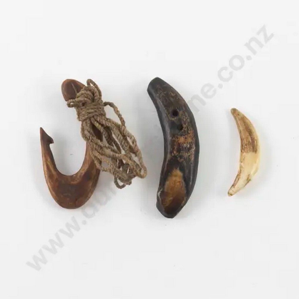 Tooth, Bone, and Fish Hook Pendants with Machined Holes - Natural ...